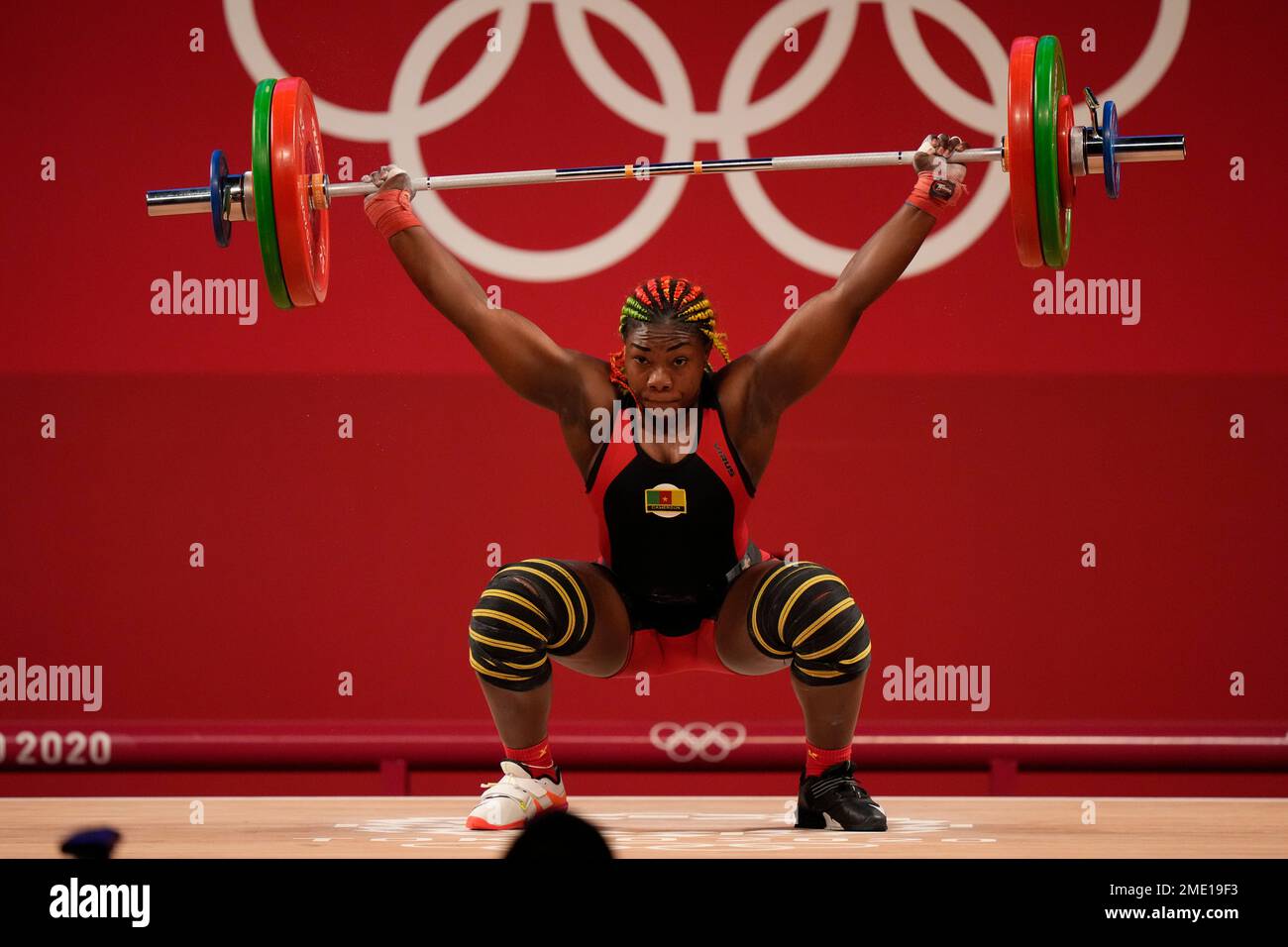 Clementine Meukeugni Noumbissi of Cameroon competes in the women's 87kg ...