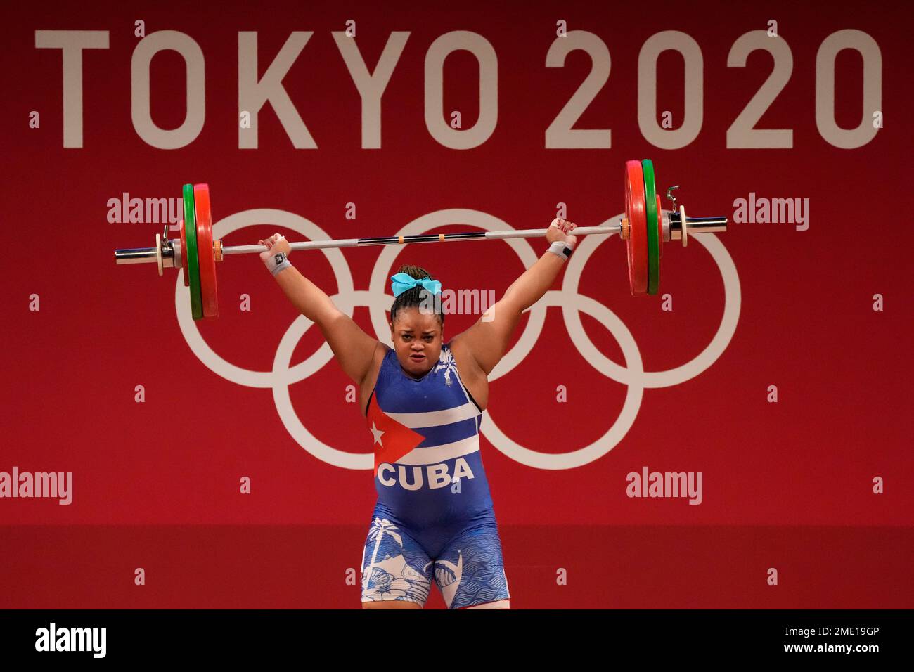 Eyurkenia Duverger Pileta of Cuba competes in the women's +87kg ...