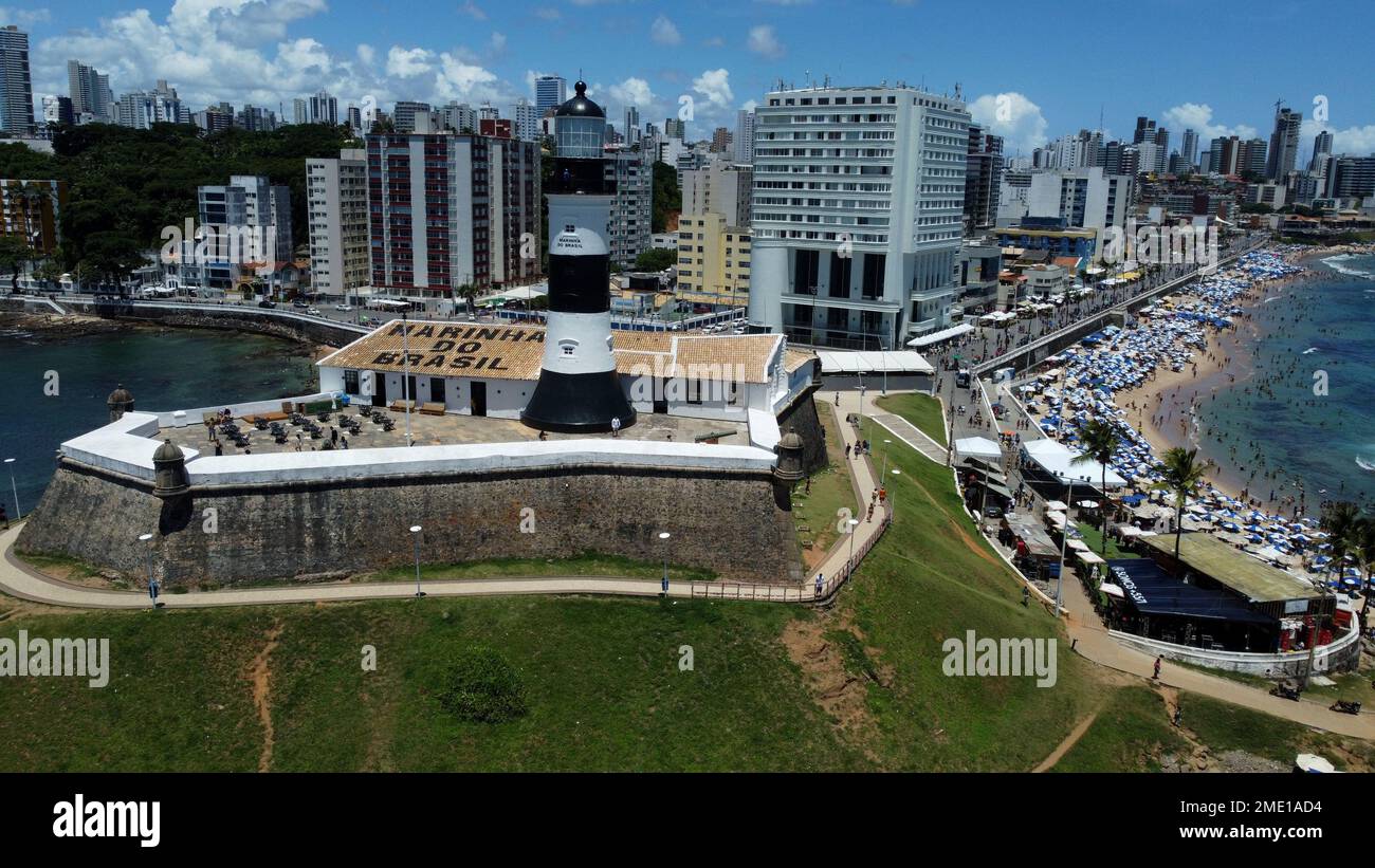 salvador, bahia, brazil - january 15, 2023: view of fort of Santo ...