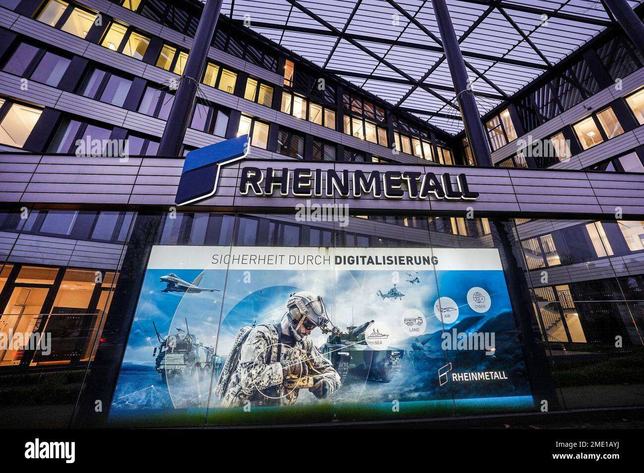 The headquarters of Germany's biggest arms manufacturer Rheinmetall AG are pictured in ...