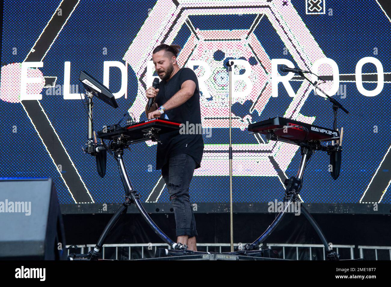 Elderbrook performs on day four of the Lollapalooza Music Festival on ...