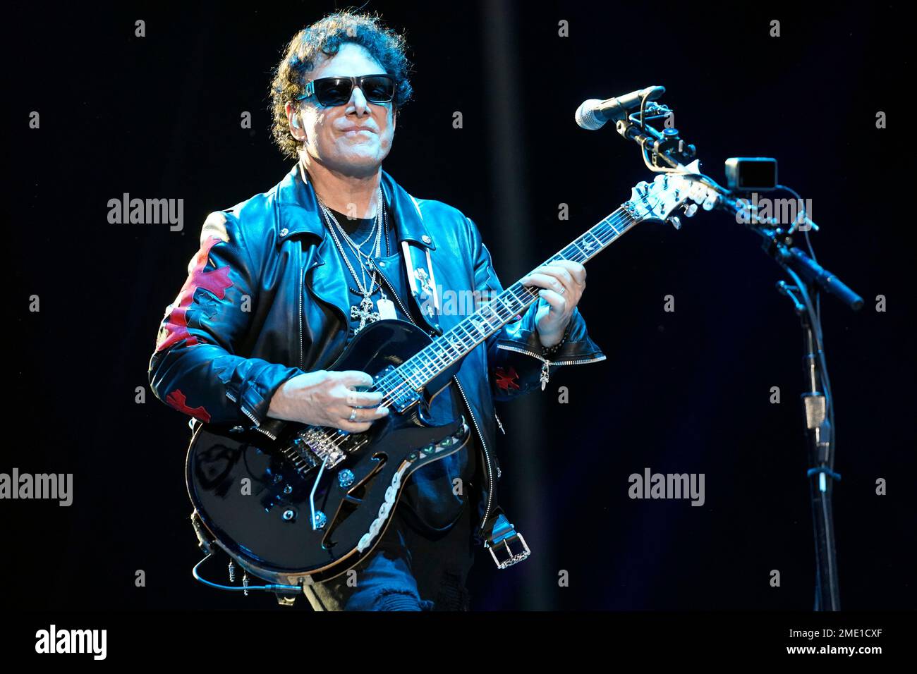 Neal Schon of the band Journey performs on day three of the ...