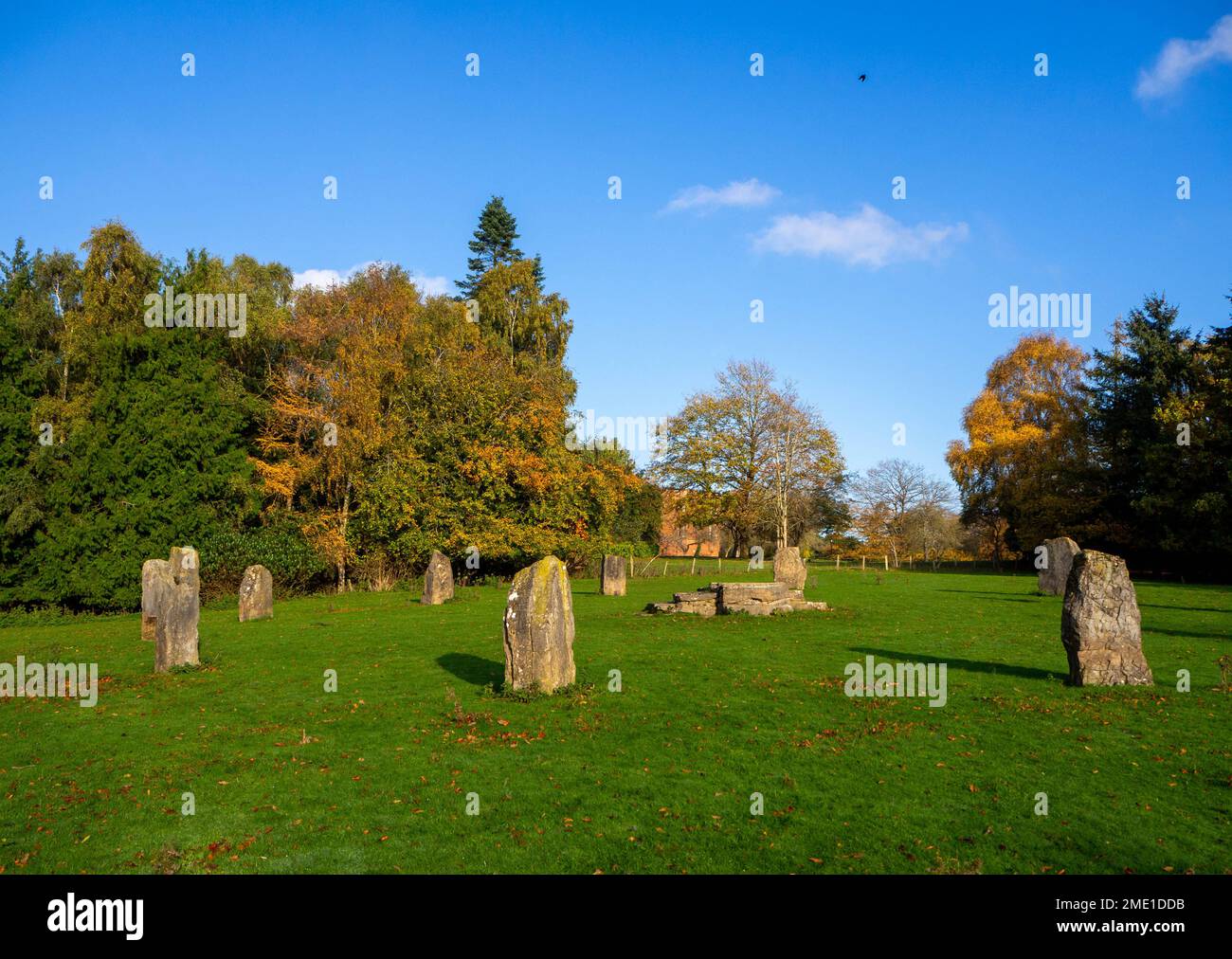 Ruthin Castle, Gorsedd Stones, Modern Eisteddfod Stone Circle Ruthin ...