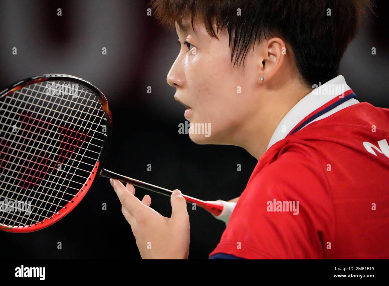 China's Chen Yu Fei competes against Tai Tzu-Ying of Taiwan during ...