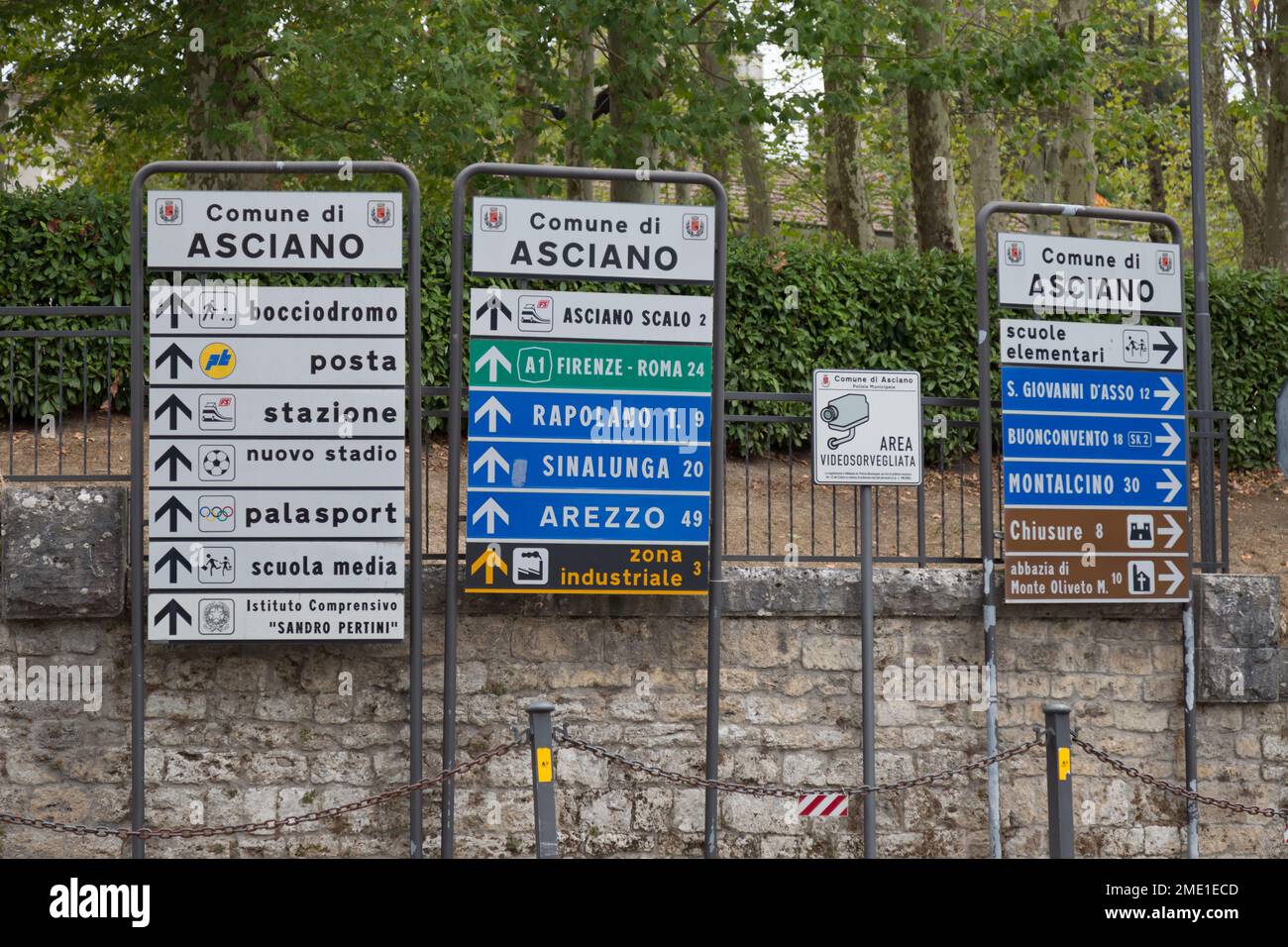 Tuscany road signs hi-res stock photography and images - Alamy