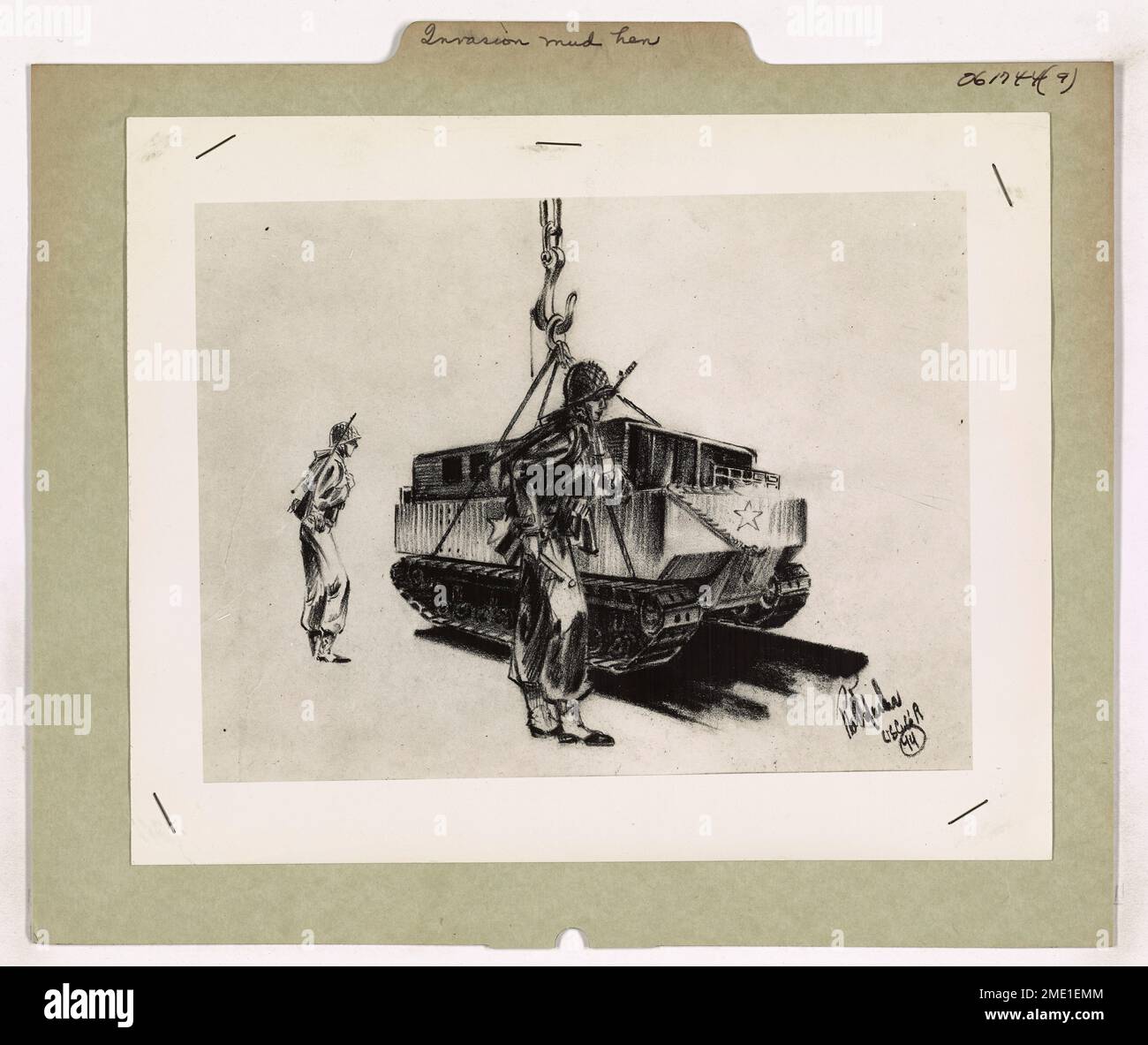 Robert James Tucker’s artwork depicts a tracked vehicle, known as a ...