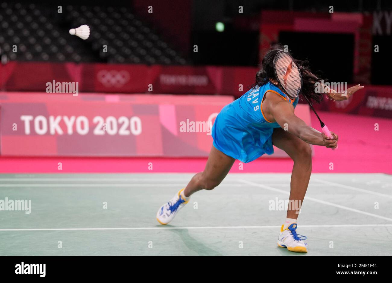 India's Pusarla V. Sindhu competes against He Bing Jiao of China during ...