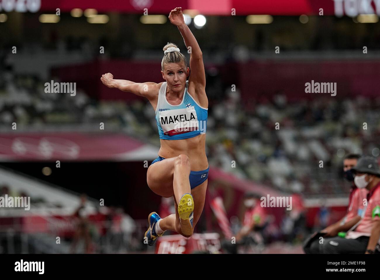 Kristiina Makela, of Finland, competes in the final of the women's ...