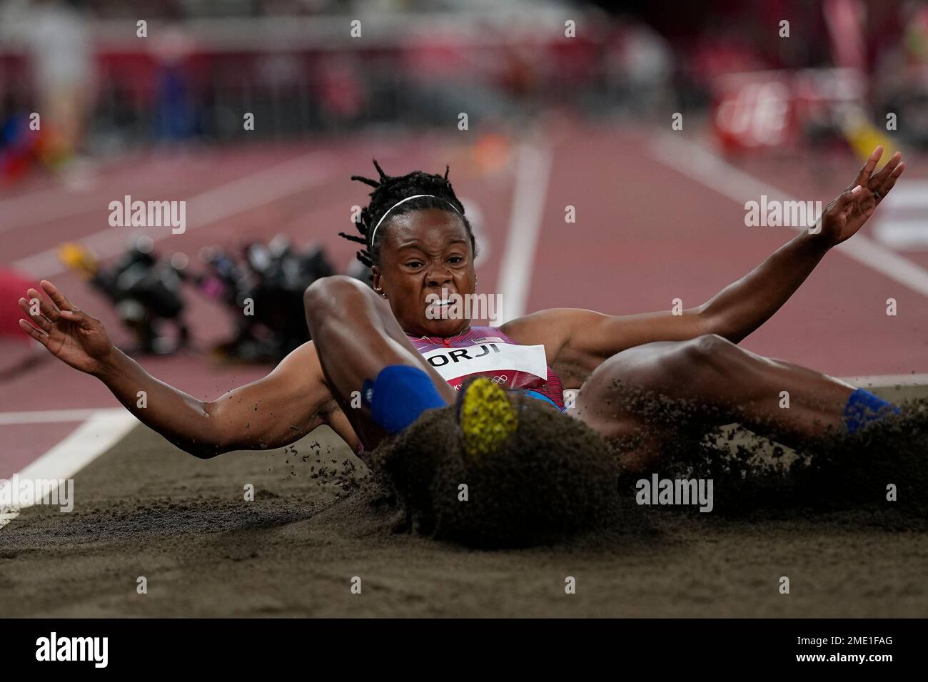 Keturah Orji, of the United States, competes in the final of the women ...