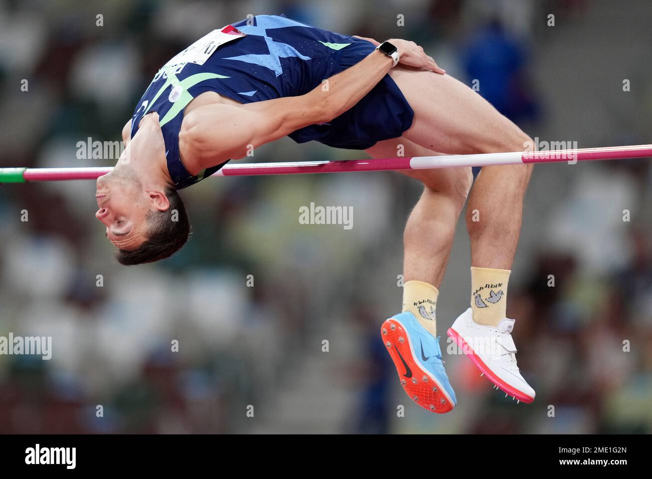 Ilya Ivanyuk, of the Russian Olympic Committee, competes in the final ...