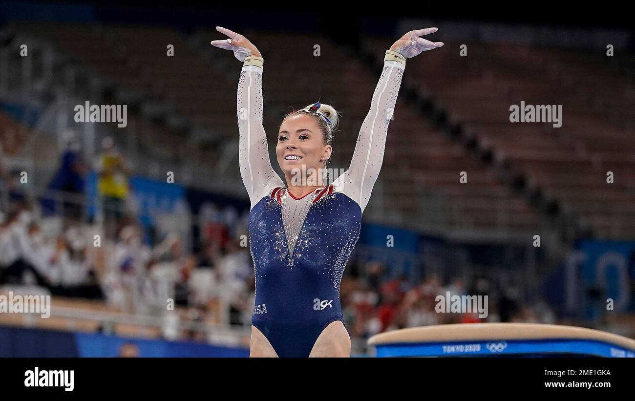 Mykayla Skinner of the United States, performs on the vault during the ...