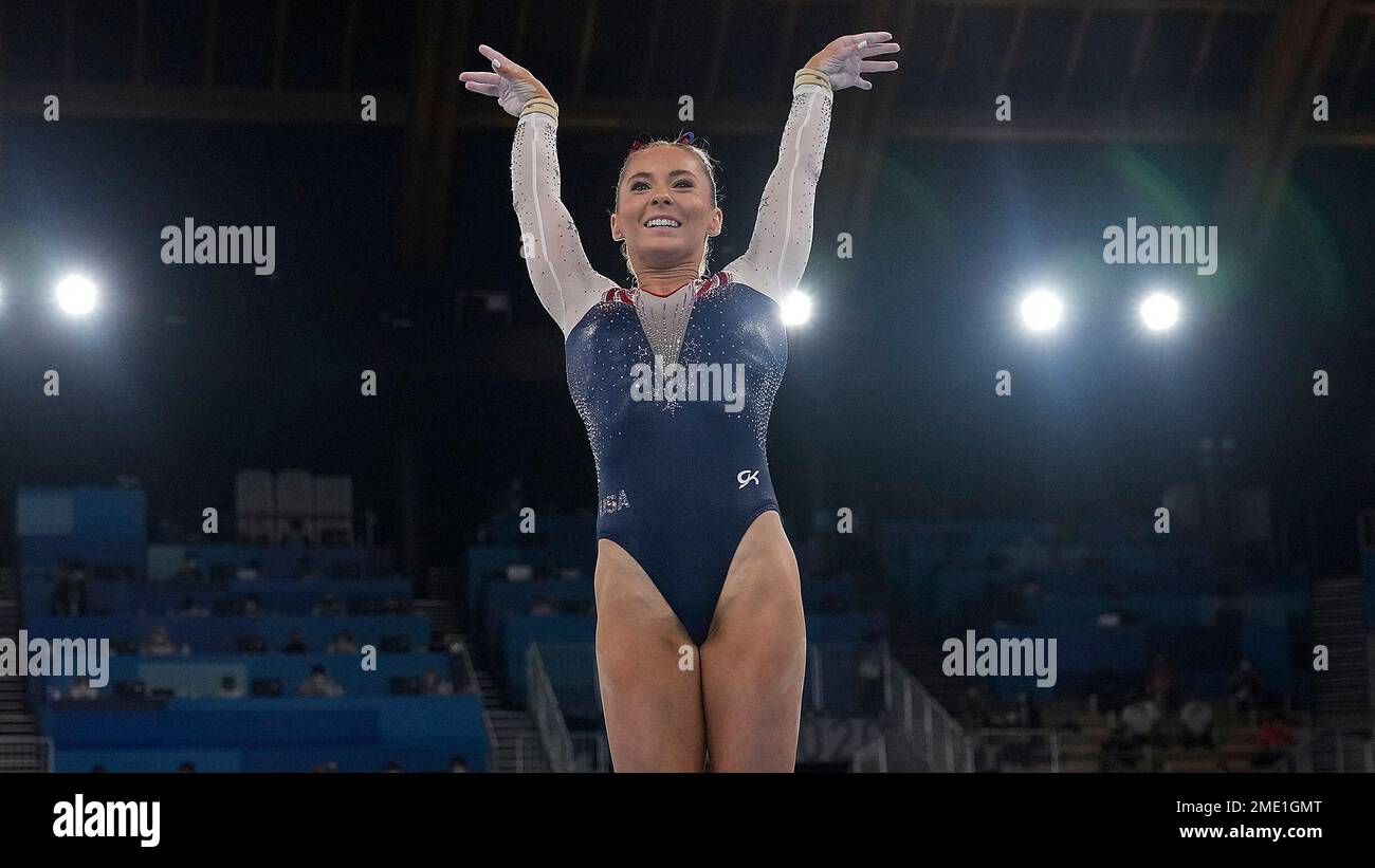 Mykayla Skinner of the United States, performs on the vault during the ...