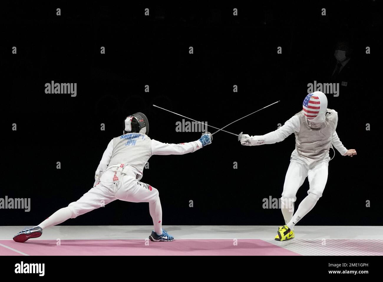 Kazuyasu Minobe of Japan, Left, and Race Imboden of the United States ...