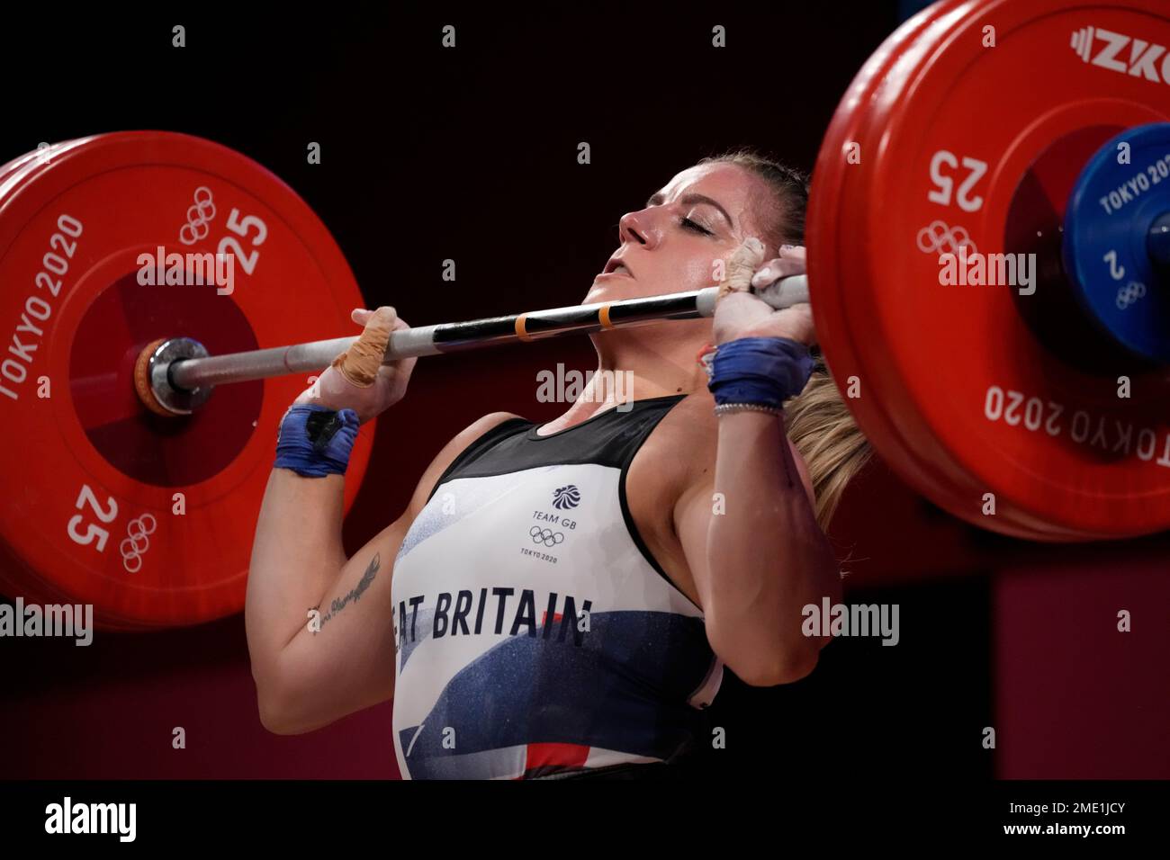 Emily Victoria Godley of Britain competes in the women's 76kg ...