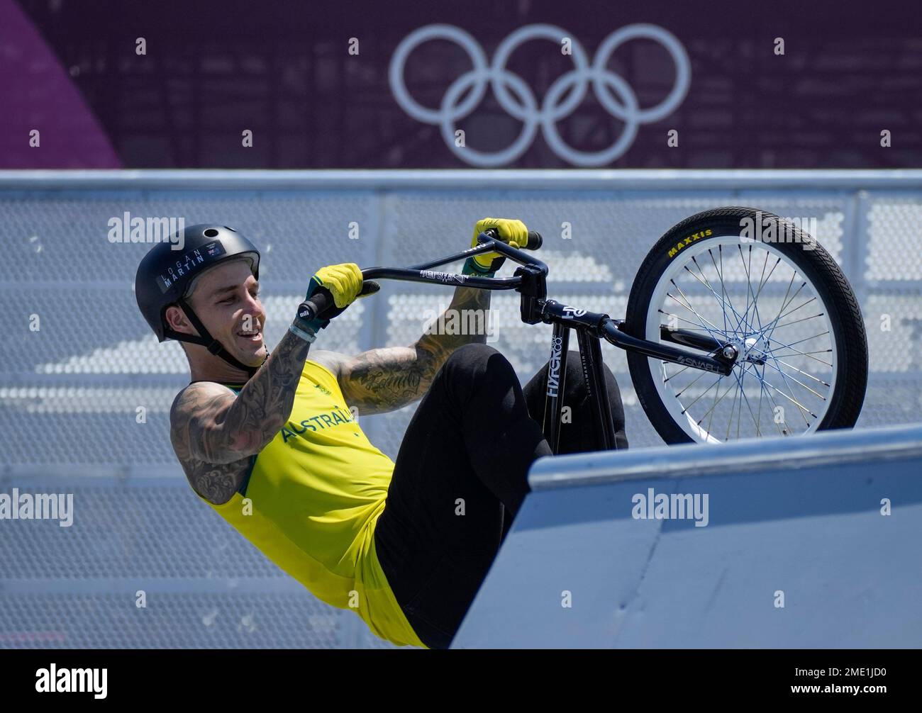 Logan Martin of Australia, who won gold medal, smiles as he makes his ...