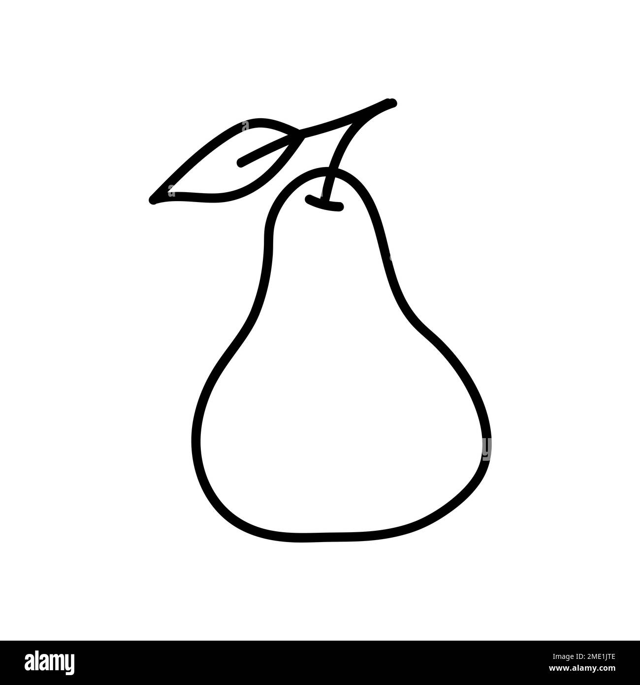 Pear doodle icon. Hand drawn Vector illustration Stock Vector Image ...