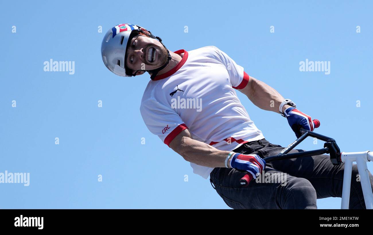 Kenneth Fabian Tencio Esquivel of Costa Rica competes in the men's BMX ...