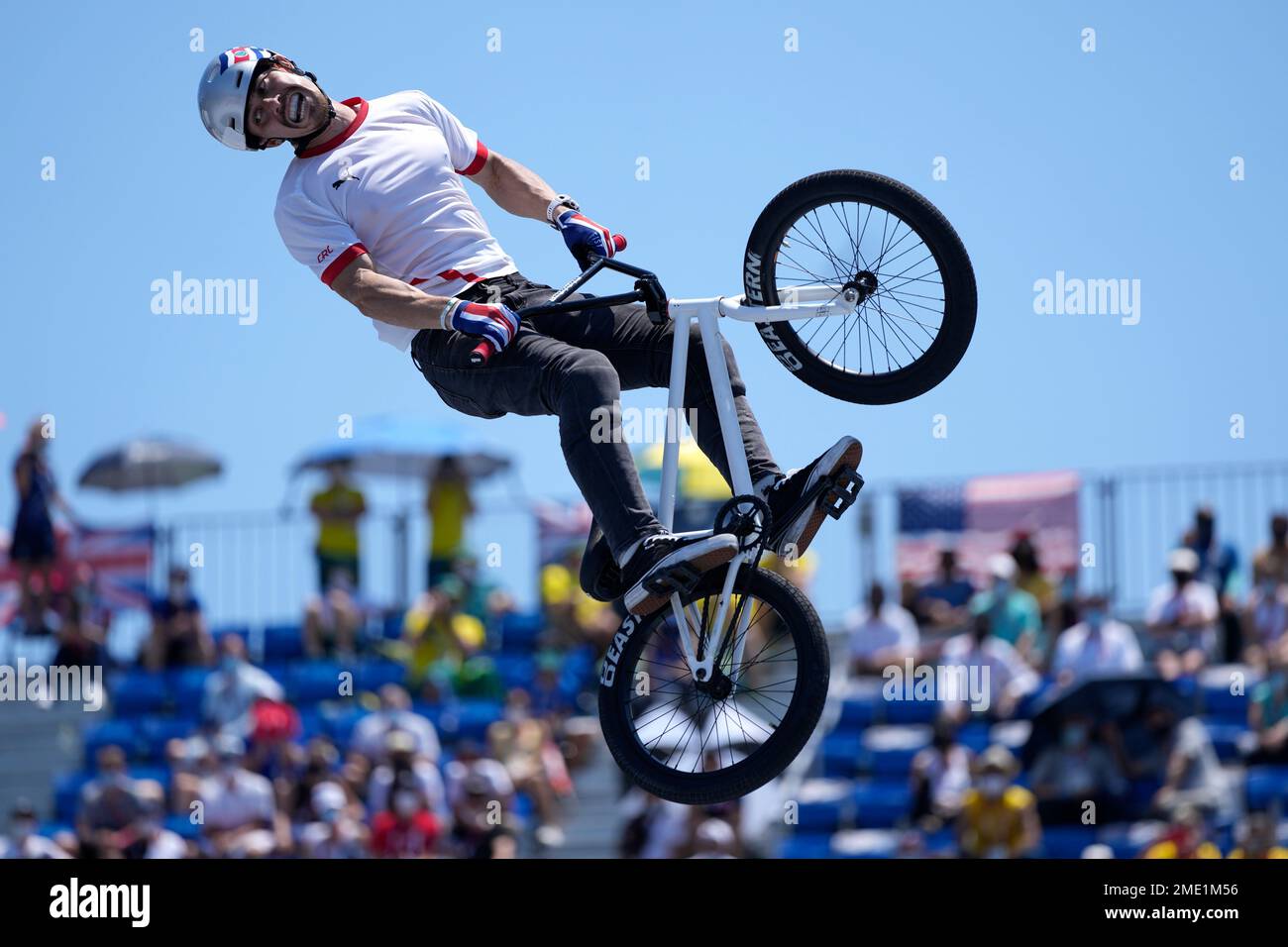Kenneth Fabian Tencio Esquivel of Costa Rica competes in the men's BMX ...