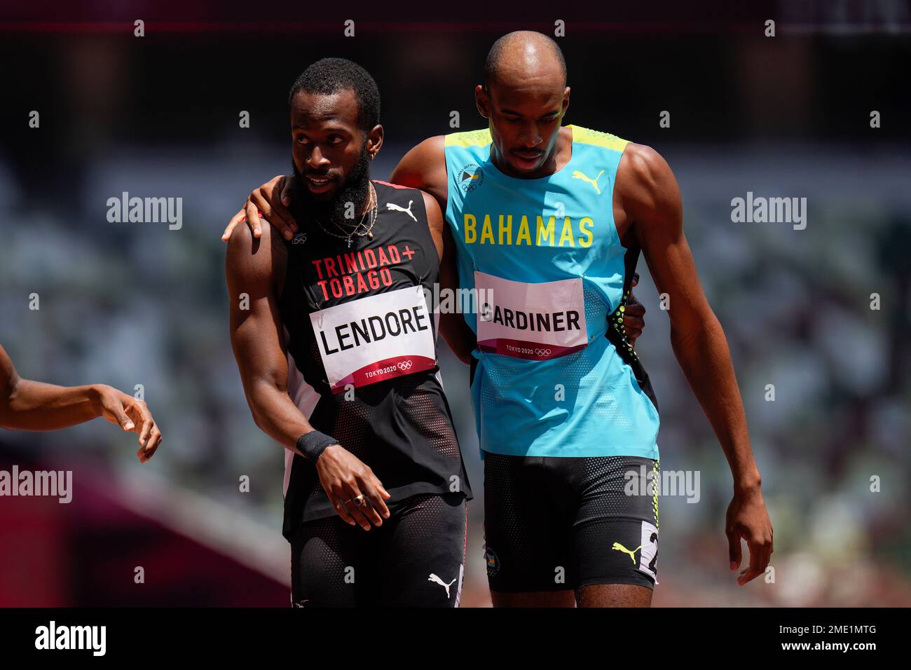 Deon Lendore, of Trinidad and Tobago, and Steven Gardiner, of Bahamas ...
