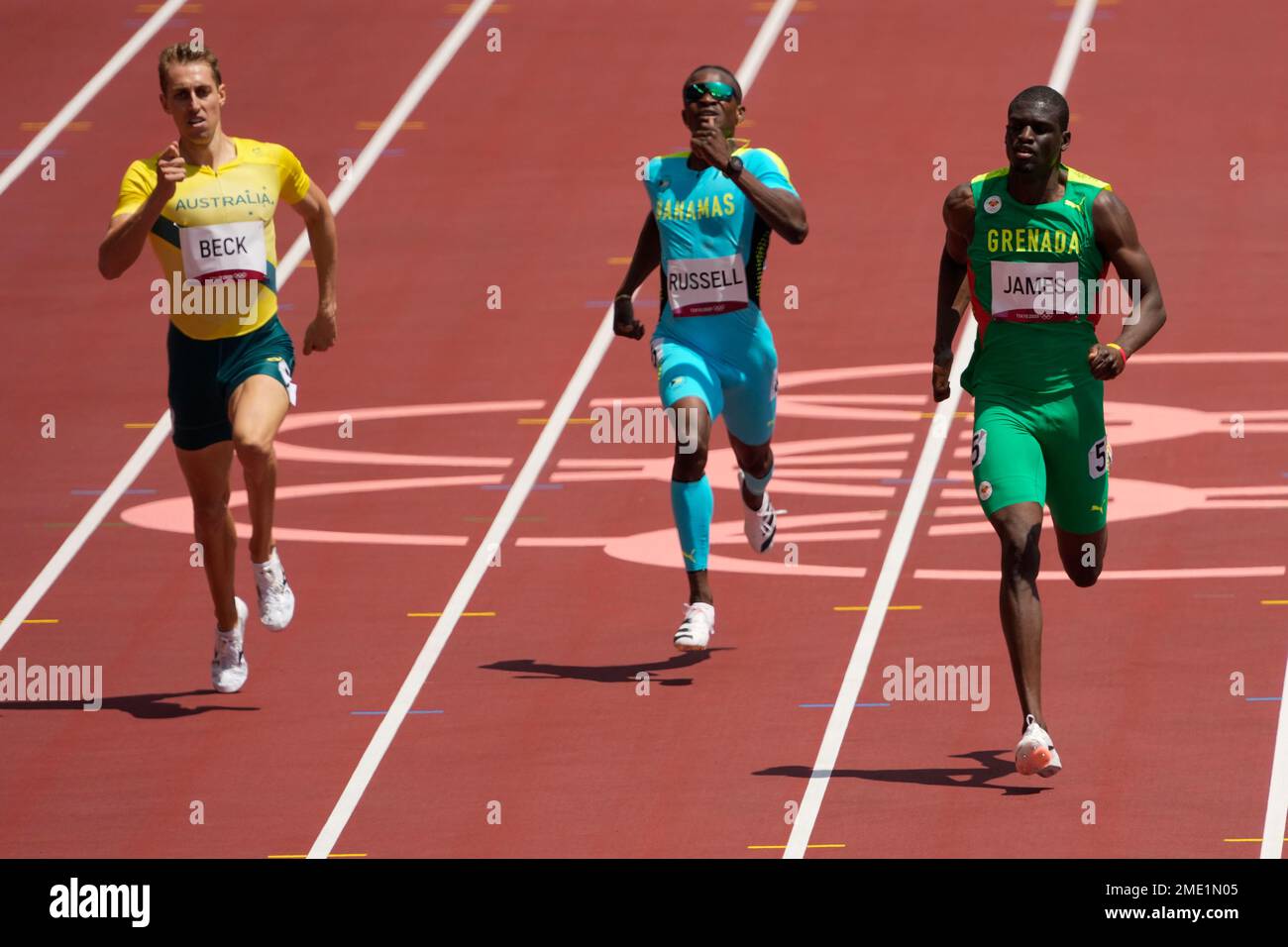Kirani James, of Grenada, runs in a heat in the men's 400-meter run at ...