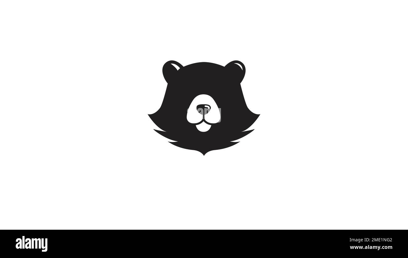 creative bear head face logo vector design icon Stock Vector Image ...