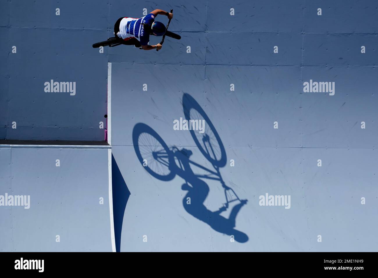 Perris Benegas of the United States competes in the women's BMX ...