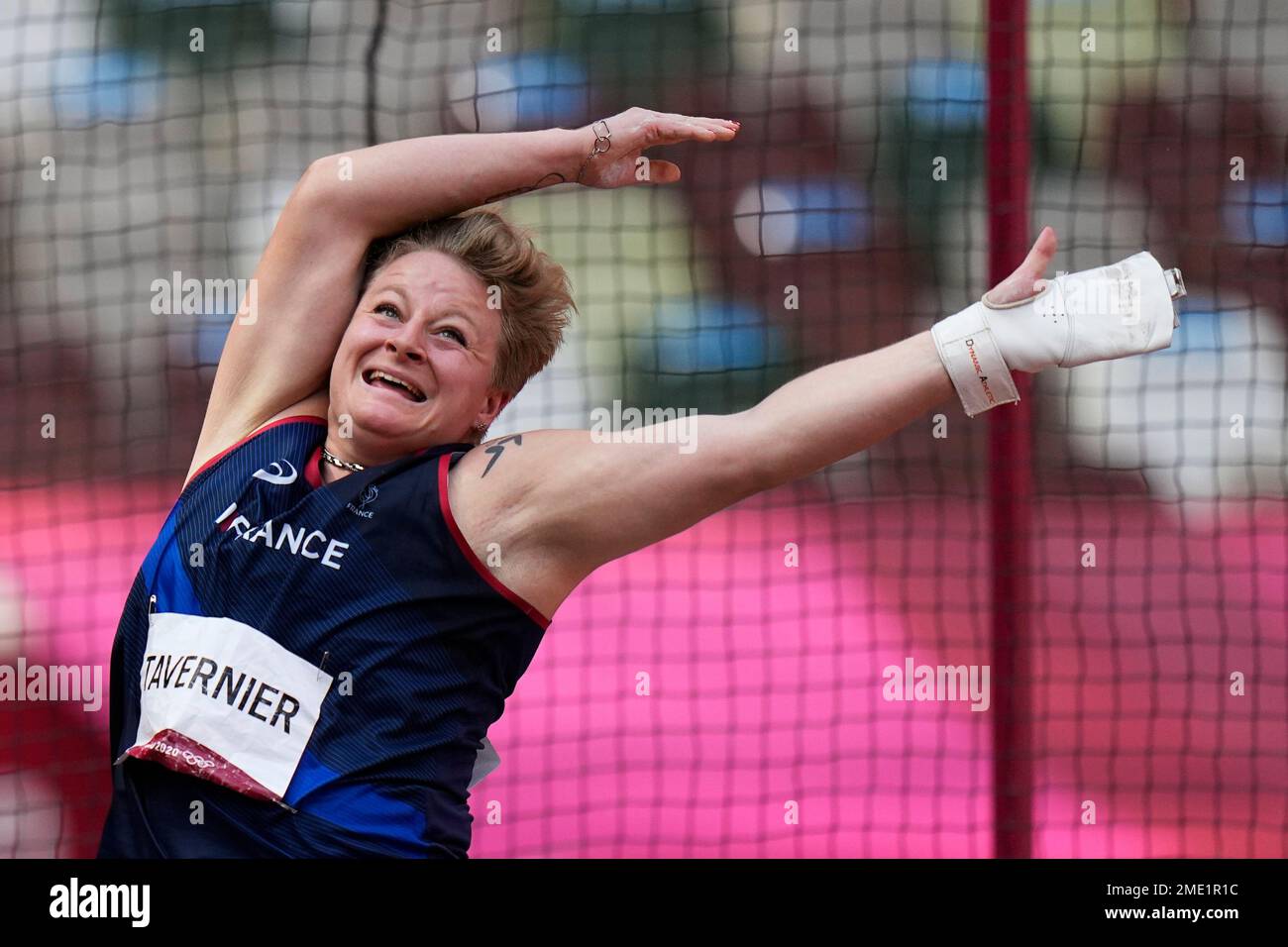 Alexandra Tavernier, of France, competes in the qualification rounds of ...