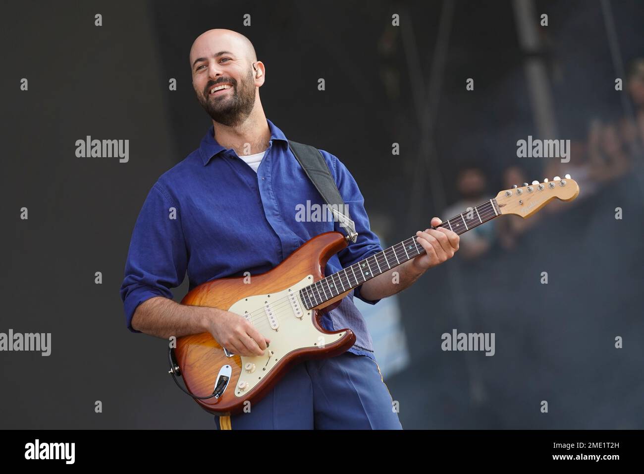 Eric Cannata of the band Young the Giant performs on day three of the ...