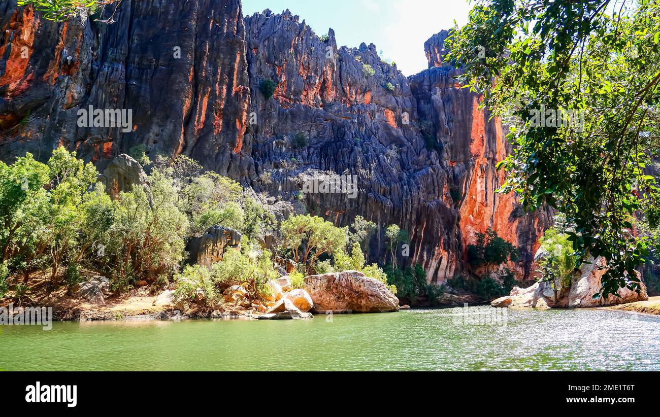 A scenic shot of Dalmanyi (Bell Gorge) in Wunaamin Miliwundi Ranges ...