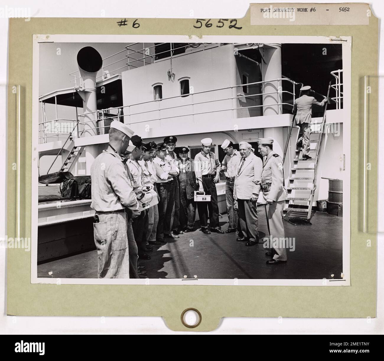 Coast Guardsmen conduct a routine inspection of a foreign vessel in New ...
