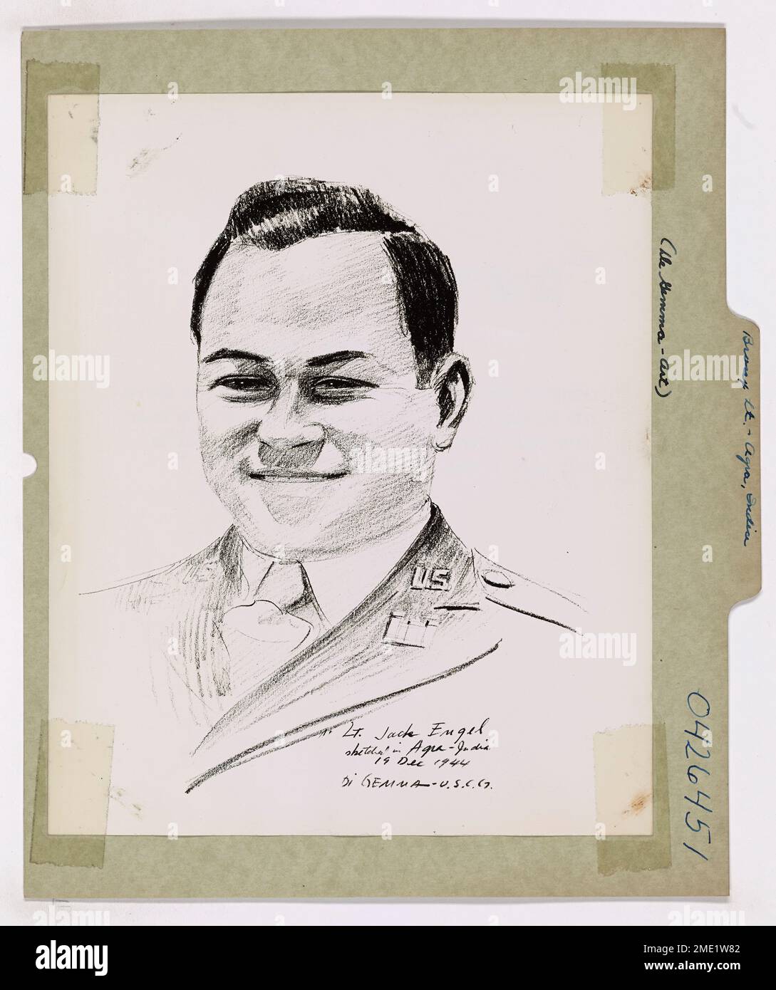 This artwork depicts Jack Engel, a U.S. Army Engineer, in Agra, India ...