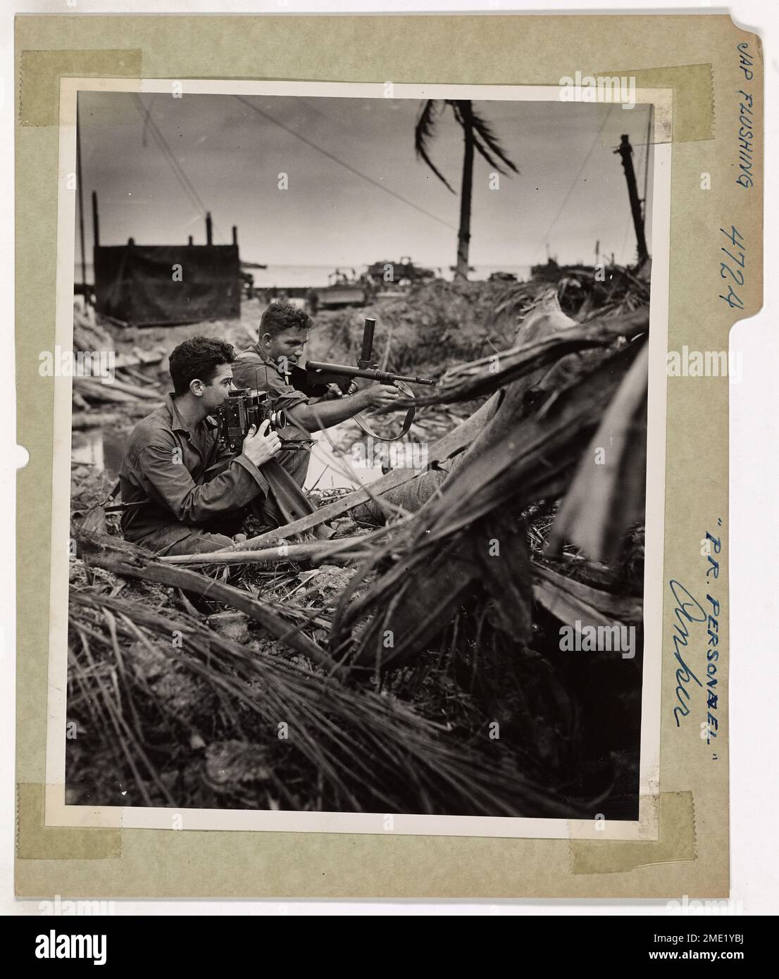 An Australian soldier and Coast Guard combat photographer Gerald Anker ...