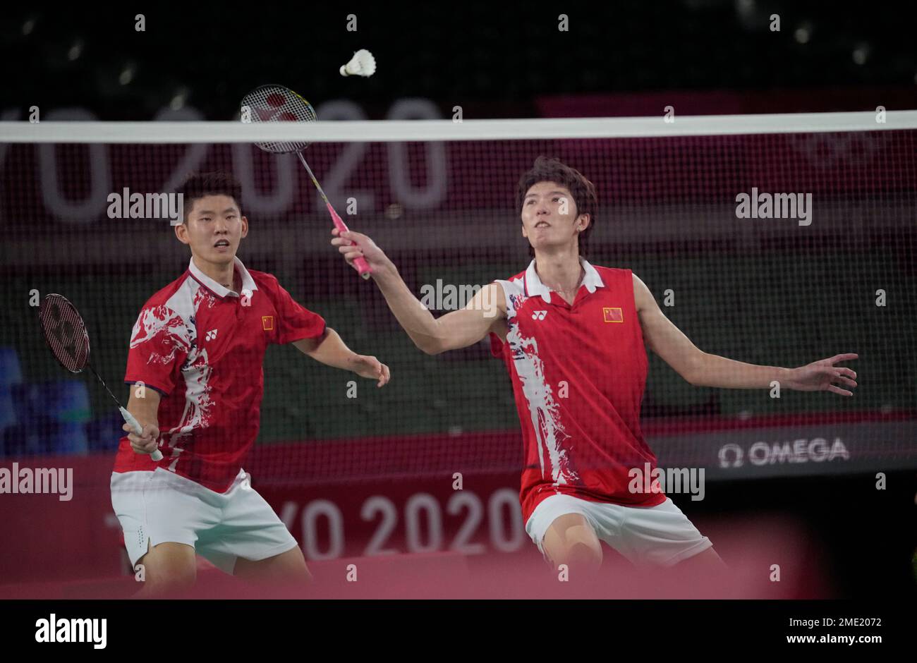 China's Li Jun Hui and Liu Yu Chen play against Taiwan's Wang Chi-Lin ...