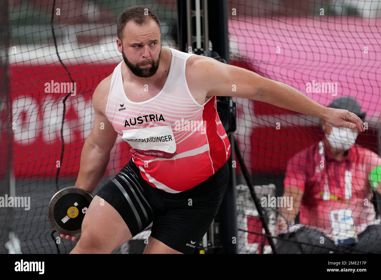 Lukas Weisshaidinger, of Austria, competes in the final of the men's ...
