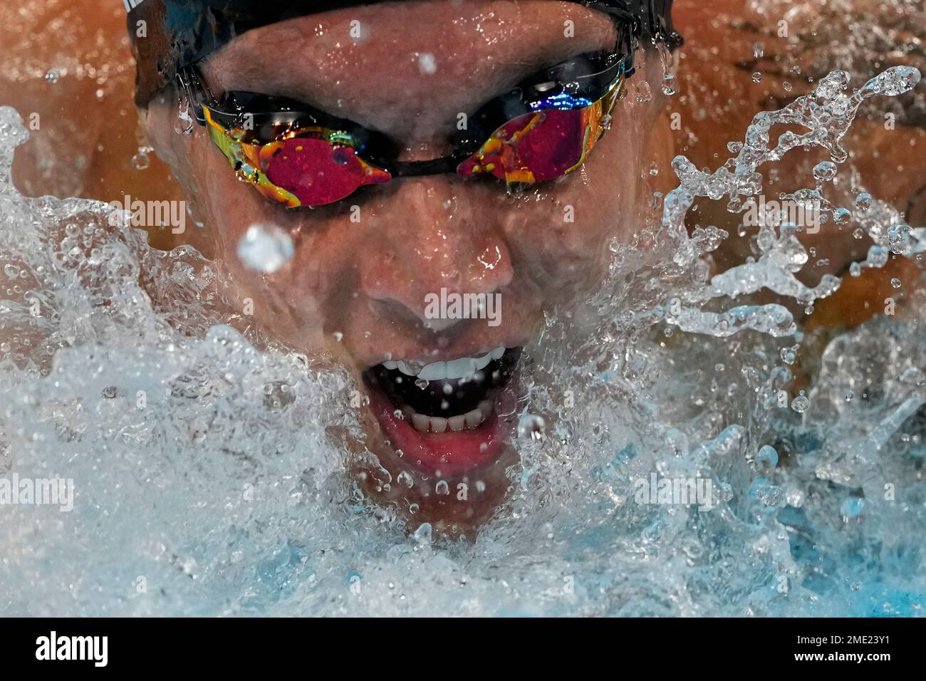 Caeleb Dressel, of the United States, swims in the men's 100-meter ...