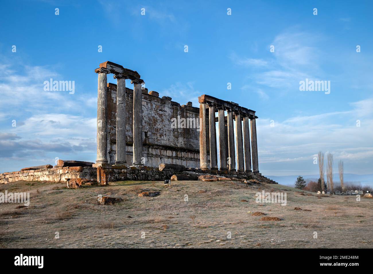 Temple of Zeus in the ancient city of Aizanoi, Kutahya, Turkey Stock ...