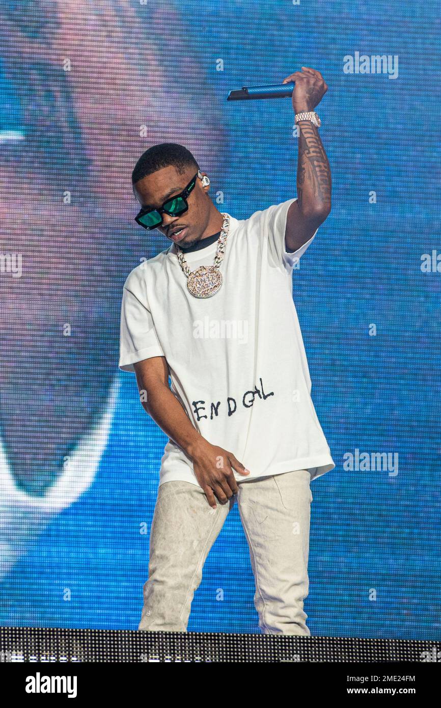 Roddy Ricch performs on day two of the Lollapalooza Music Festival on ...