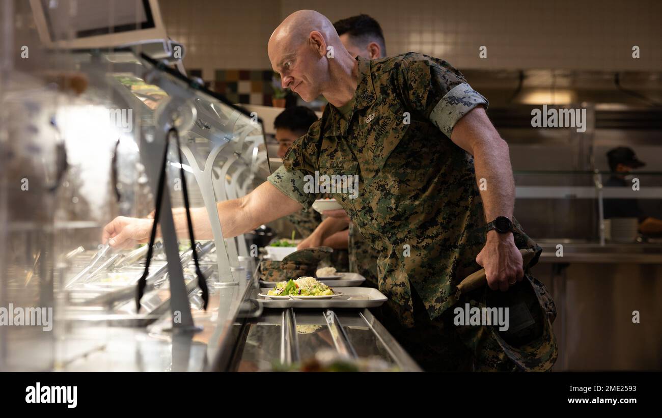 Sergeant Major of the Marine Corps Troy E. Black navigates through a ...