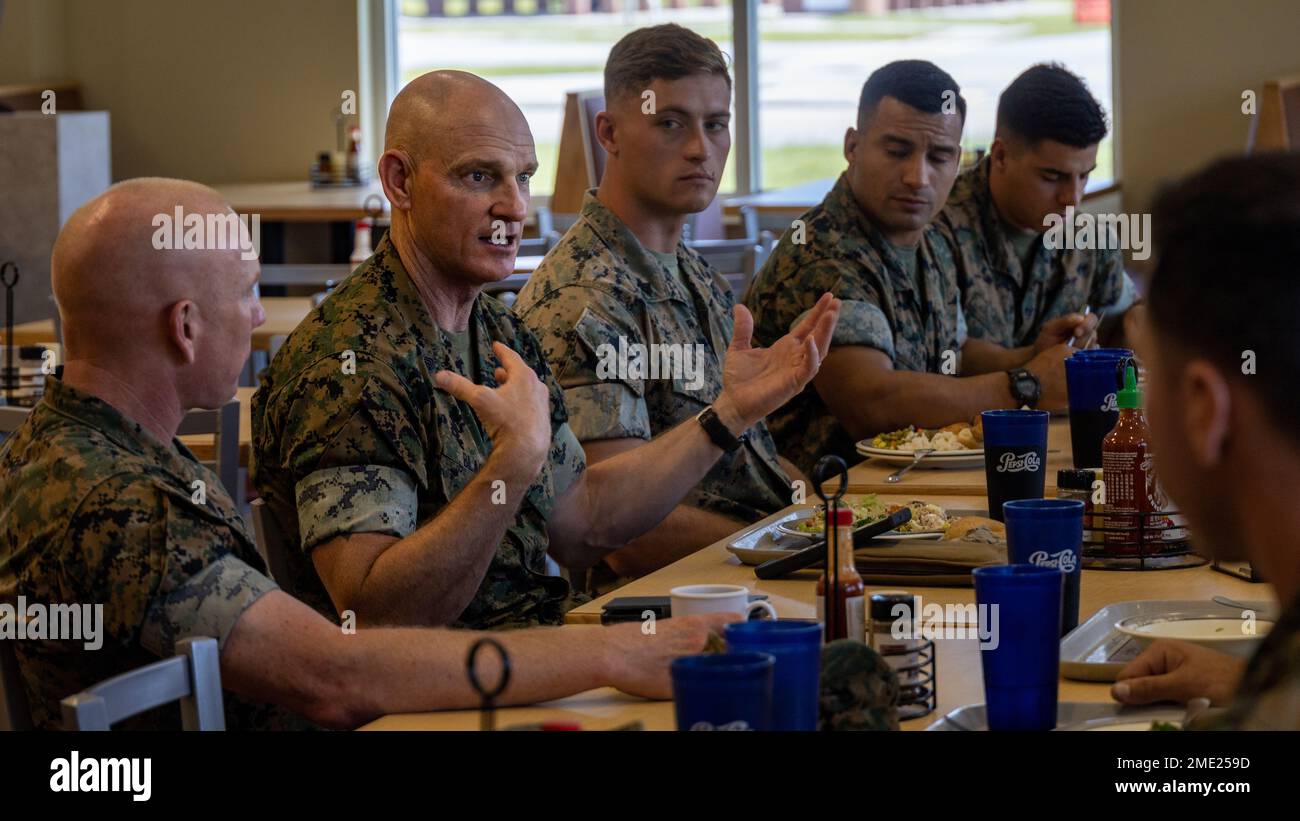 Sergeant Major of the Marine Corps Sgt. Maj. Troy E. Black speaks to ...