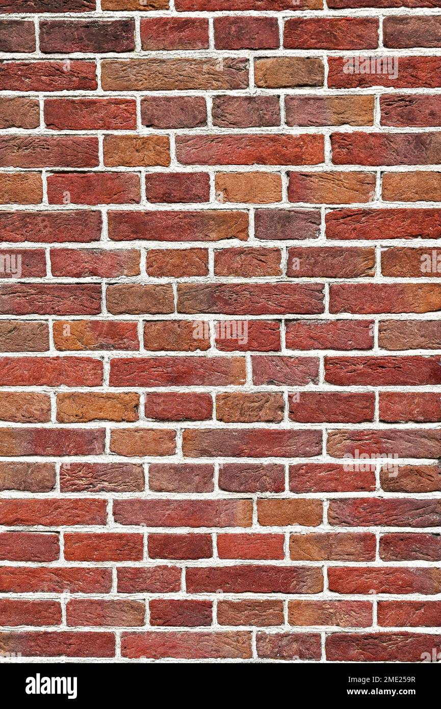 Pattern of traditional brickwork on an old house. No people ...