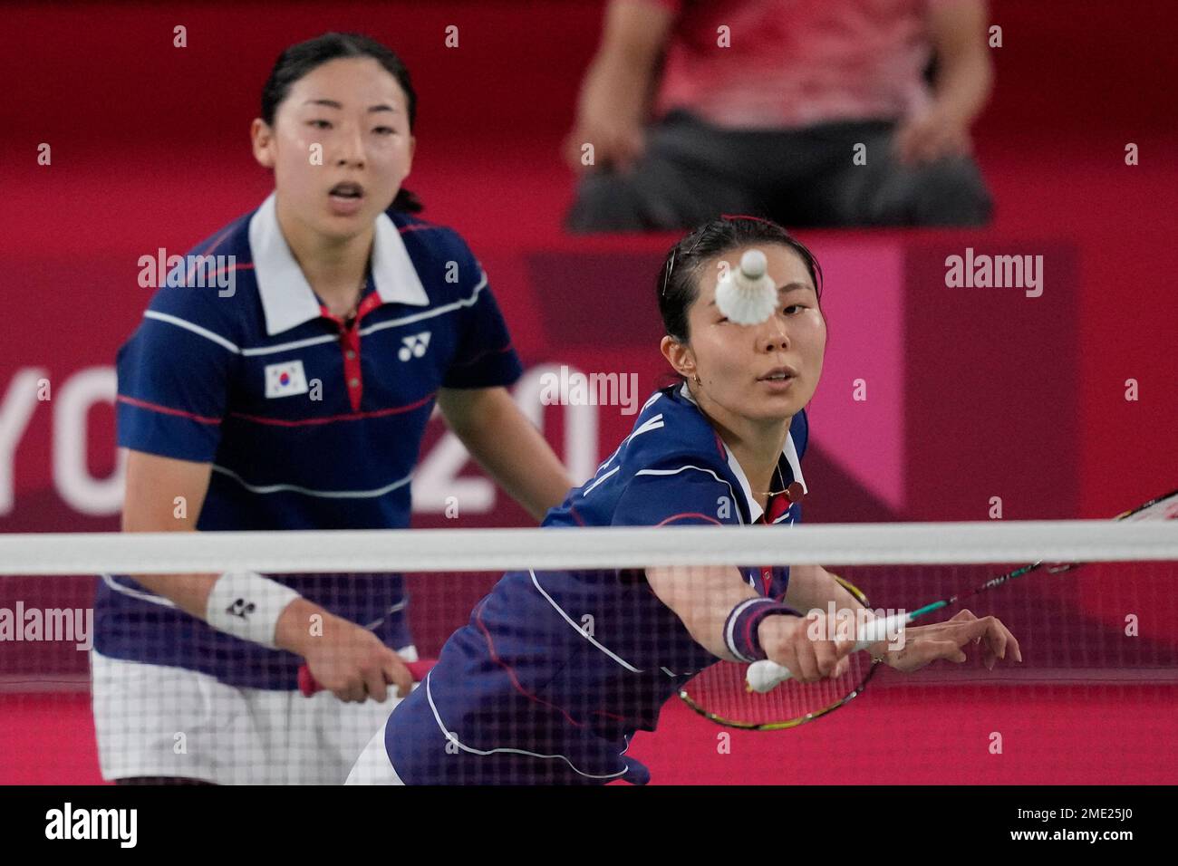 South Korea's Kim So-yeong and Kong Hee-yong play against China's Chen Qin Chen, left, and Jia ...