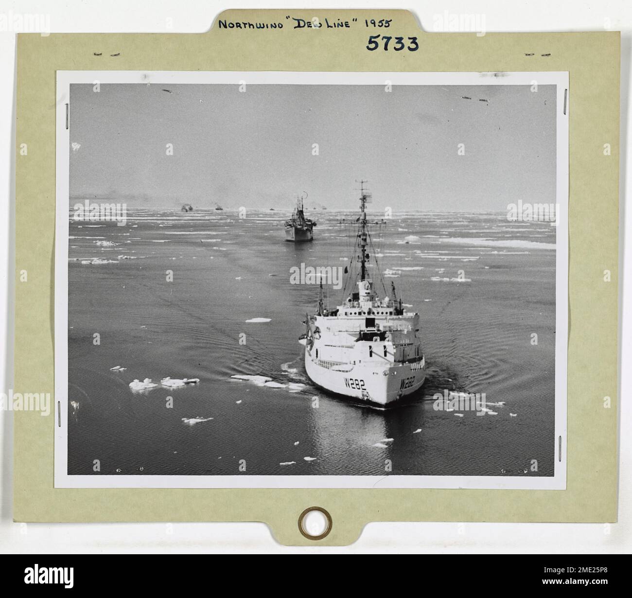 The U.S. Coast Guard icebreaker Northwind leads Navy ships to support ...