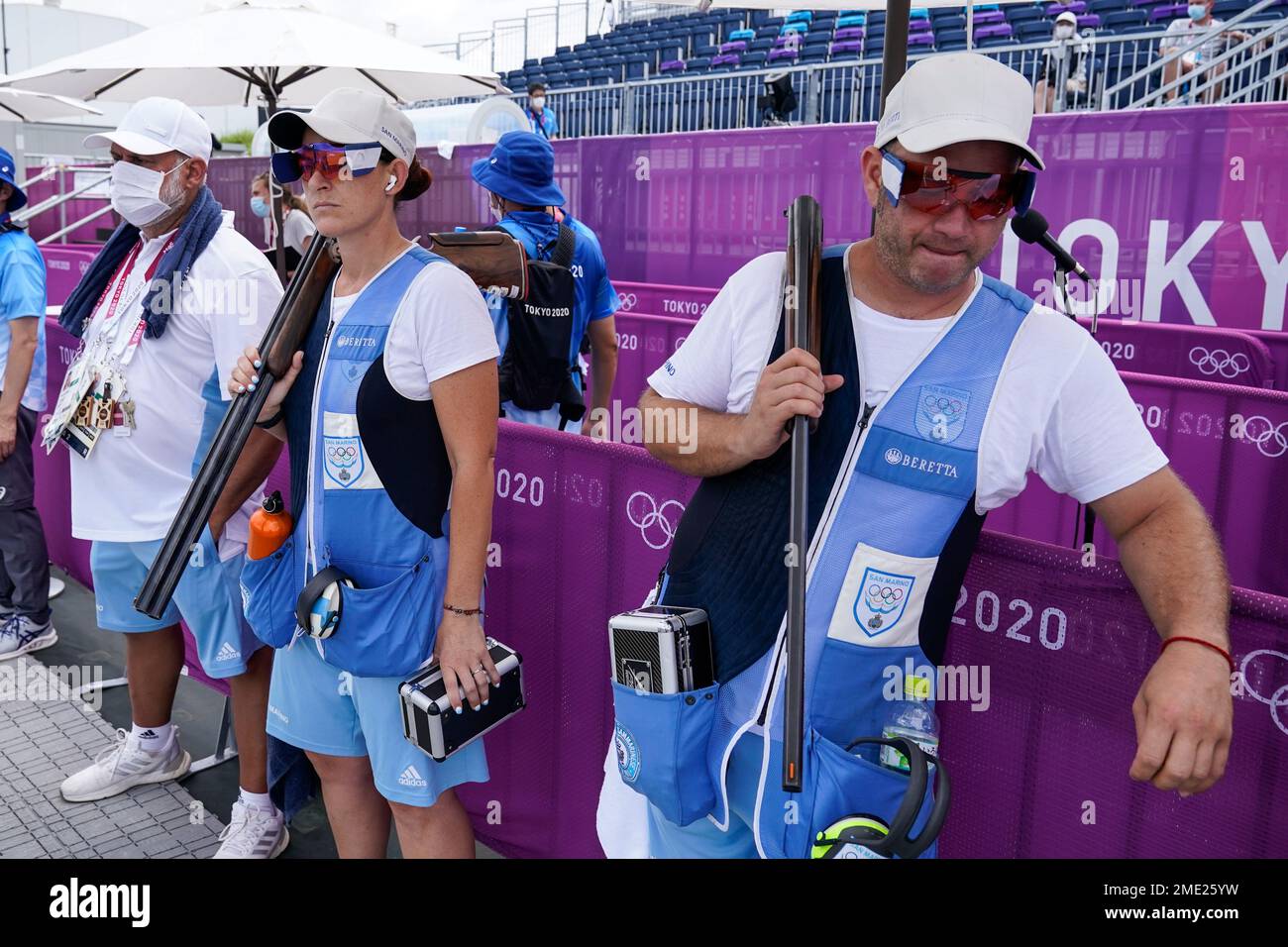 Alessandra Perilli, center, and Gian Marco Berti, right, both of San ...