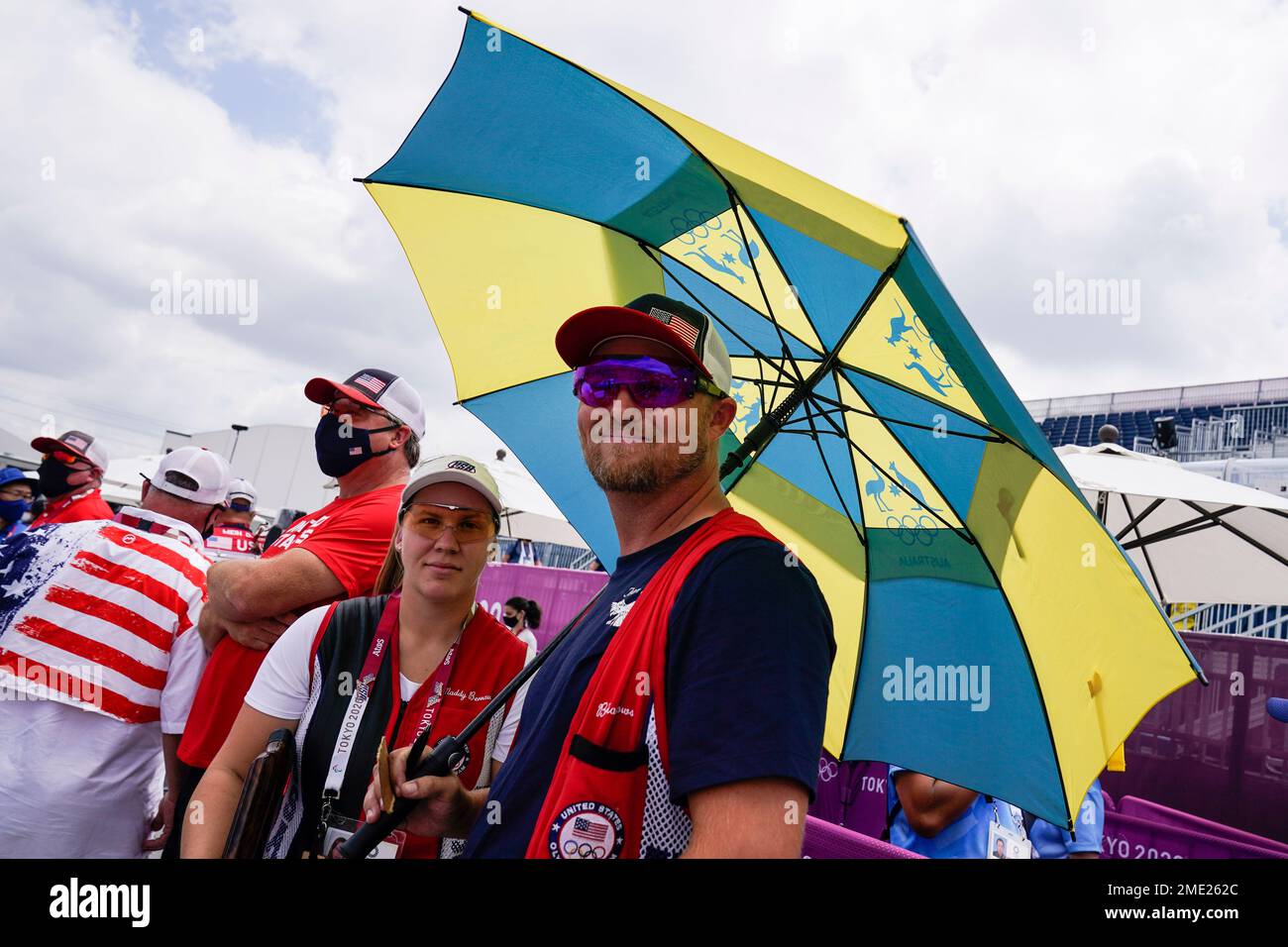 Madelynn Ann Bernau, left, and Brian Burrows, both of the United States ...