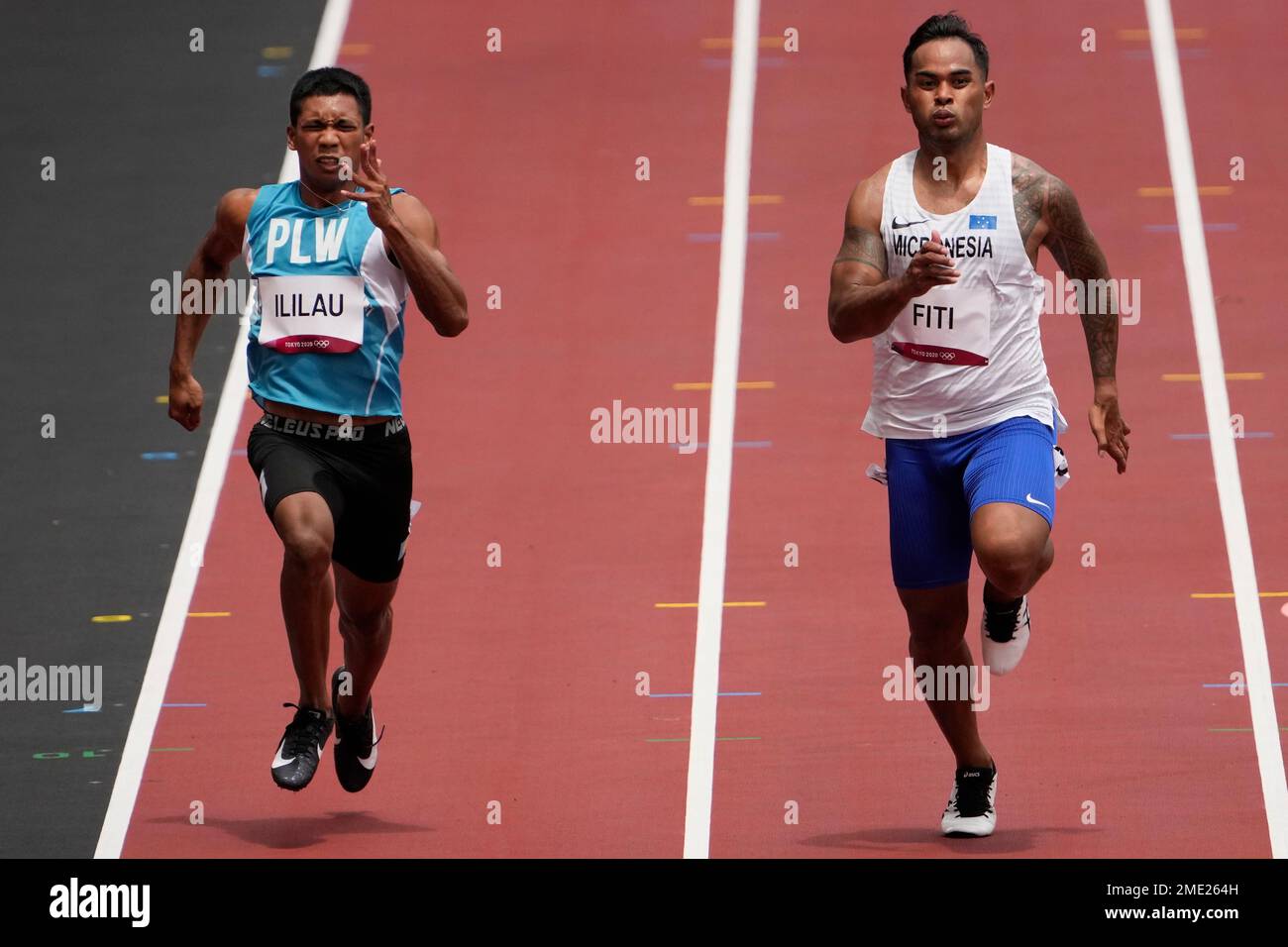 Adrian Ililau, of Palau, and Scott Fiti, of Federated States of ...