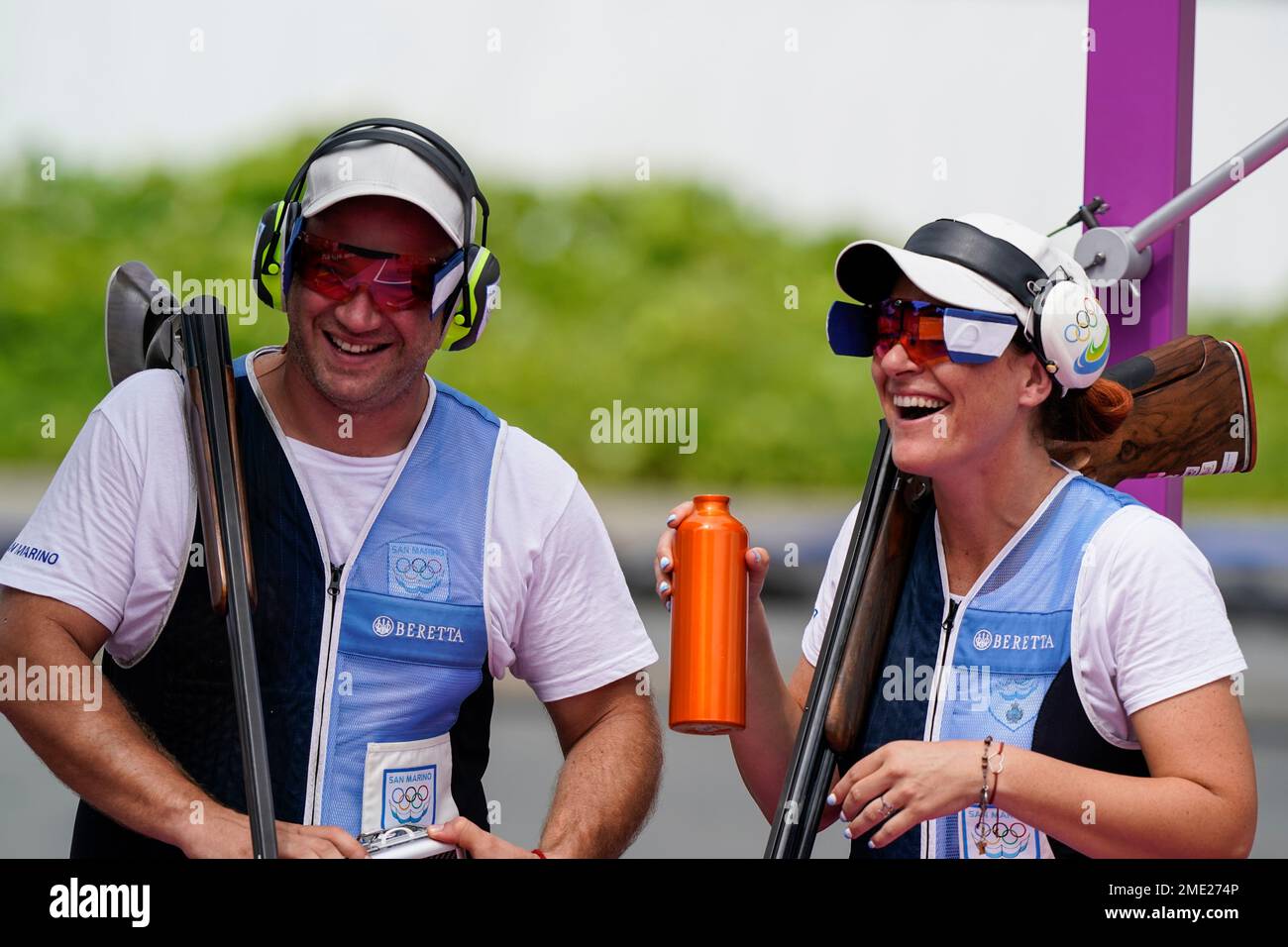 Gian Marco Berti, left, and Alessandra Perilli, both of San Marino ...