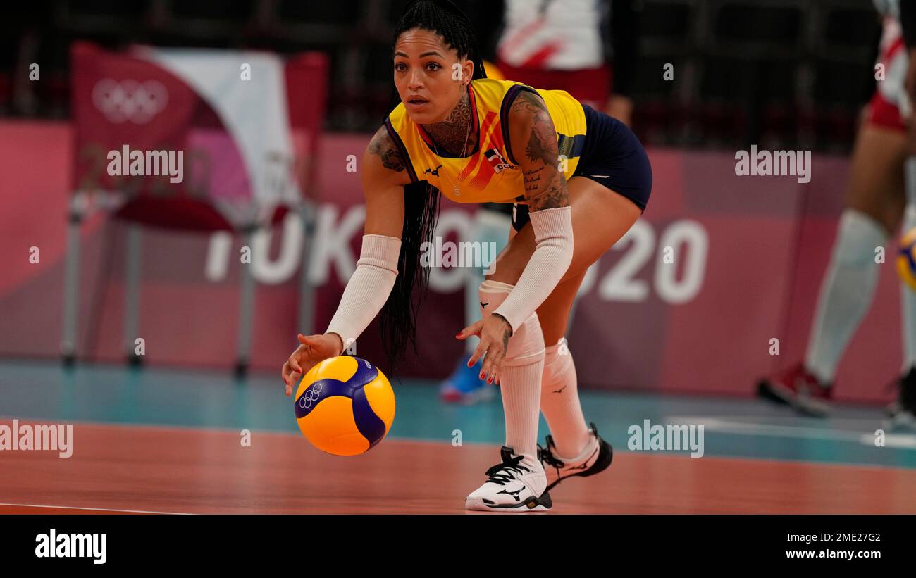 Dominican Republic's Brenda Castillo during the women's volleyball ...
