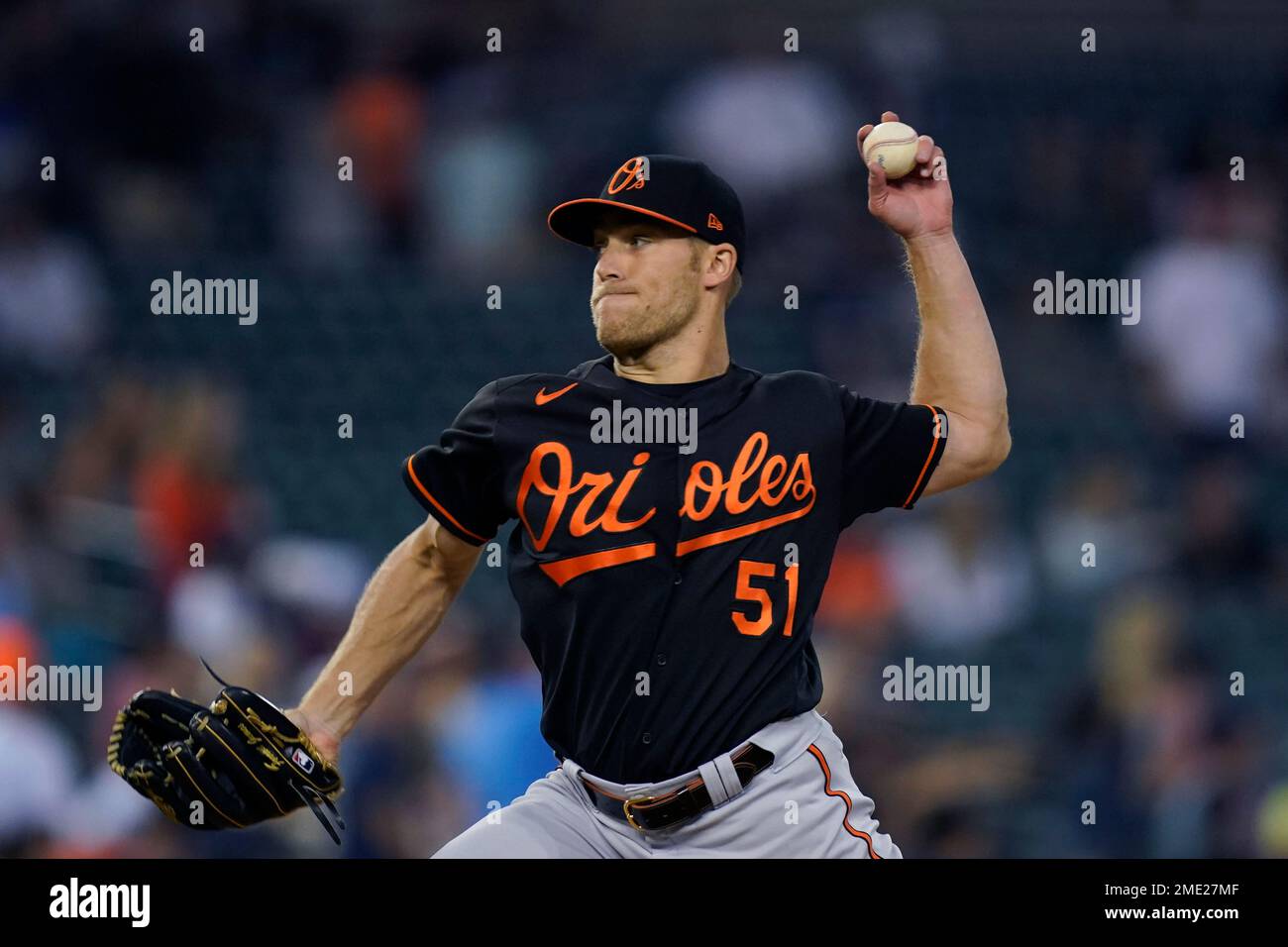Baltimore Orioles relief pitcher Paul Fry throws during the seventh ...