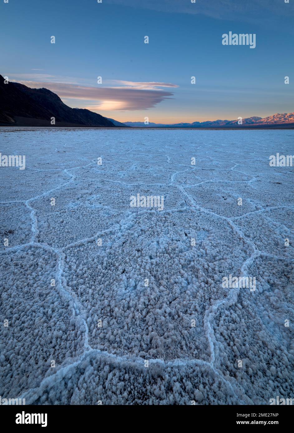 Salt formations at Badwater Basin in Death Valley National Park ...