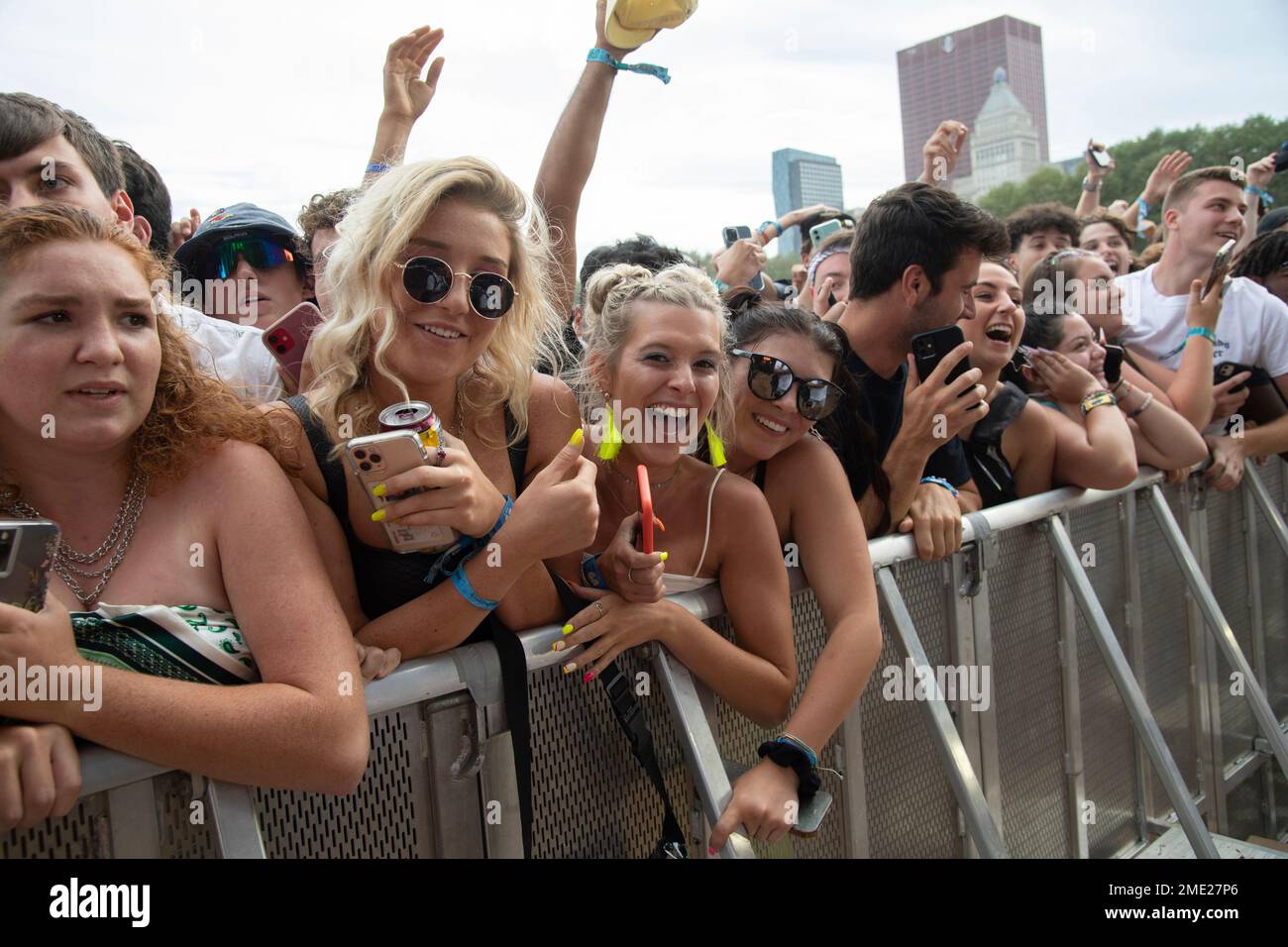 Festival goers attend day two of the Lollapalooza Music Festival on ...